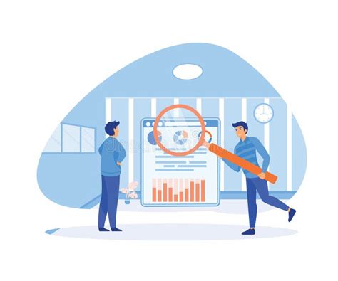 Business People Working For Data Analysis And Monitoring On Web Report Dashboard Monitor And