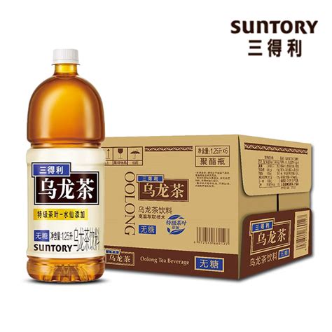 三得利乌龙茶无糖茶饮料125l6大瓶整箱批发特价0糖0脂茉莉栀意虎窝淘