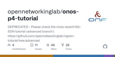 Issues · Opennetworkinglabonos P4 Tutorial · Github