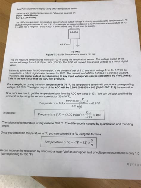 Solved Lab 7 3 Temperature Display Using Lm34 Temperature