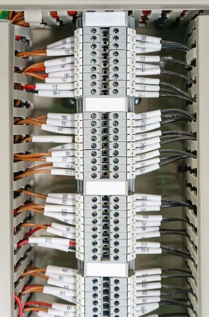 Premium Photo Wiring Plc Control Panel With Wires Industrial Factory