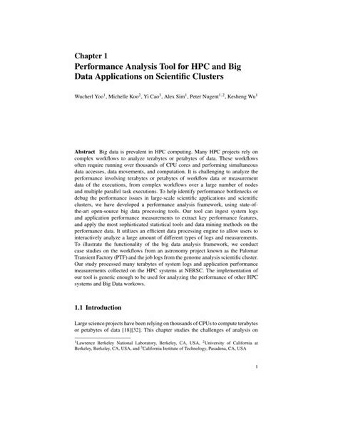 pdf chapter 1 performance analysis tool for hpc and big … 1