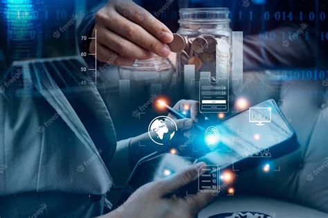 Premium Photo Online Transactions Businessman Touching Fingerprint Scan Provides Security