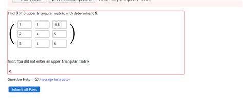 solved find 3×3 upper triangular matrix with determinant 9