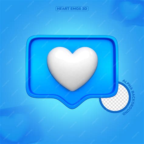 Premium Psd Heart Emoji 3d Render