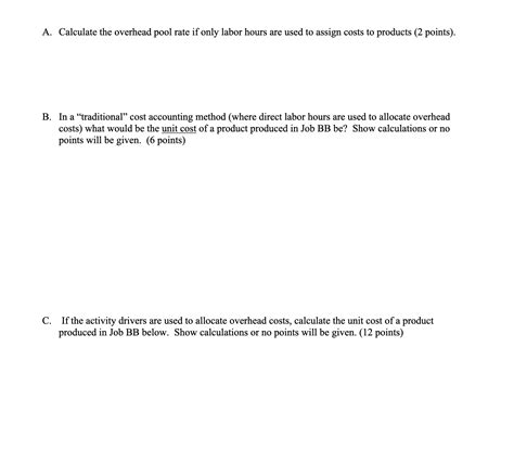 solved problem 3 20 points use the following information