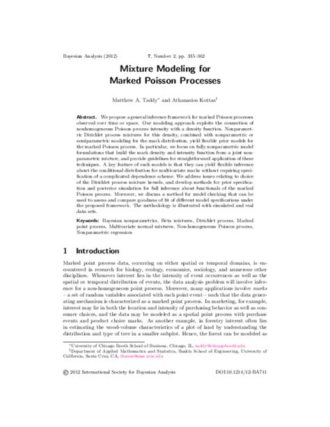 Pdf Mixture Modeling For Marked Poisson Processes Atem Atem