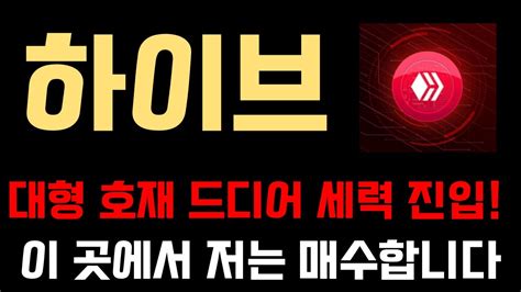 하이브 코인 대형 호재 드디어 세력 진입 리플 도지코인 비트코인 솔라나 헤데라 이더리움 Youtube