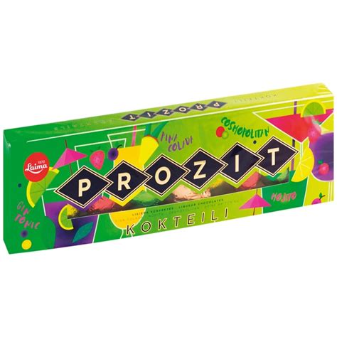 Laima Prozit Cocktails Chocolate Candy Assort With Liquors Cream Filling 180g 6 35 Oz