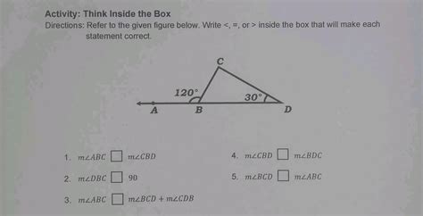 Activity Think Inside The Box Directions StudyX
