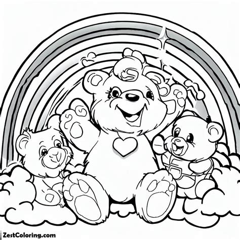 Rainbow Care Bear Coloring Pages