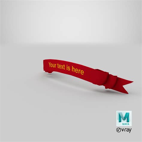 리본 배너 곡선 레드 3d 모델 15 3ds Blend C4d Fbx Max Ma Lxo Obj Gltf Upk Unitypackage Usdz