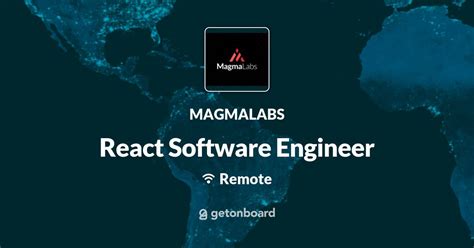 React Software Engineer At Magmalabs Remote Work From Home Get On Board