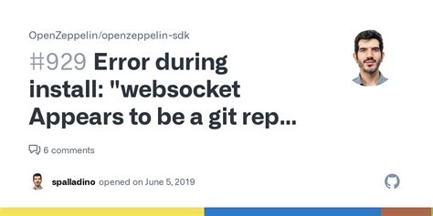 Error During Install Websocket Appears To Be A Git Repo Or Submodule · Issue 929