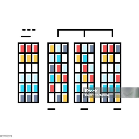 Radix Sort Algorithm Color Icon Vector Illustration Stock Illustration