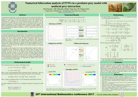 Pdf Numerical Bifurcation Analysis Of Ptws In A Predator Prey Model