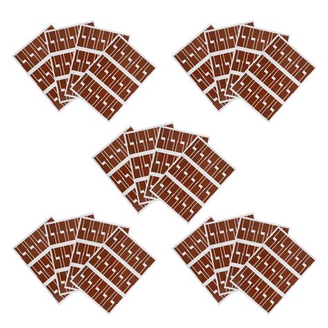 Frcolor 20 Sheet Cable Label Tape Labels Charging Waterproof Anti Collision Strip Brown