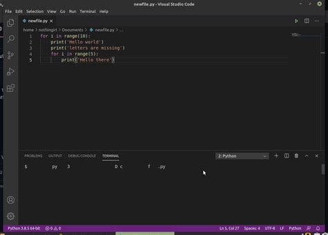 Output Of Any Python Code In Vsc Isnt Showing Properly It Doesnt Show The Letters Of All The