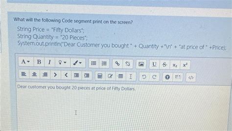 solved what will the following code segment print on the
