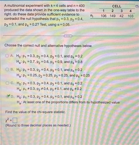 Solved A Multinomial Experiment With K Cells And N Chegg