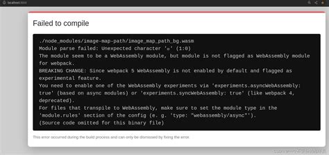 Nextjs13 Webpack5 使用wasm报错the Module Seem To Be A Webassembly Module