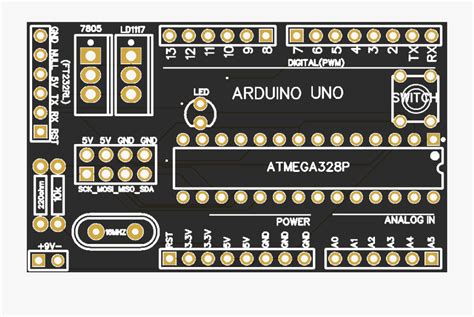 Transparent Uno Clipart Components For Homemade Arduino Board Free Transparent Clipart