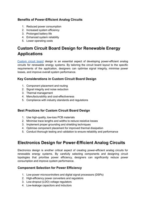 Ppt Designing Power Efficient Analog Circuits For Renewable Energy