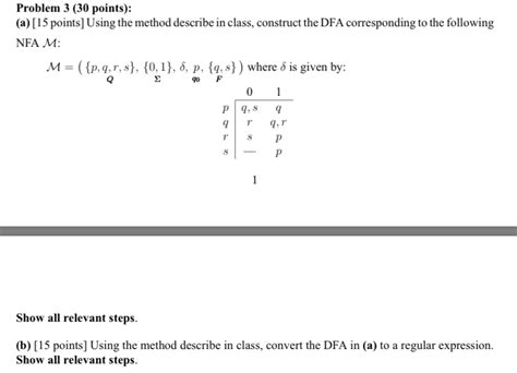 Solved Problem Points A Points Using The Chegg Com