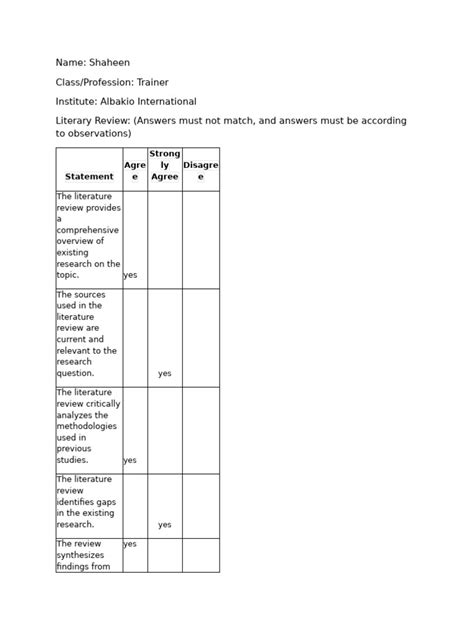 Thesis Questionnaire Pdf