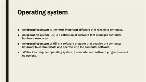 Operating System Pptx Operating System Pptx