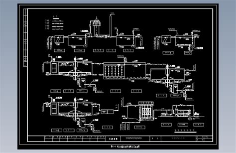 某轻纺工业园区燃煤烟气与废水处理工艺流程图 Autocad 2004 模型图纸下载 懒石网