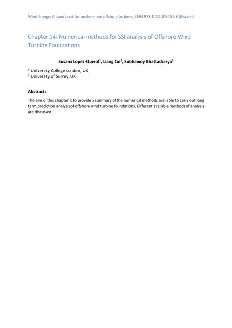 Pdf Wind Energy A Hand Book For Onshore And Offshore Turbines Isbn 978 0 12 809451 8