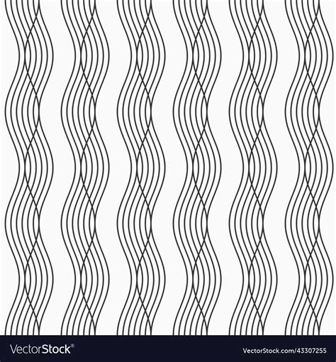 Abstract Seamless Pattern With Vertical Wavy Vector Image