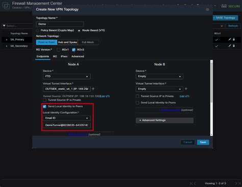 Create A S2s Tunnel Between Ftd And Cisco Secure Access