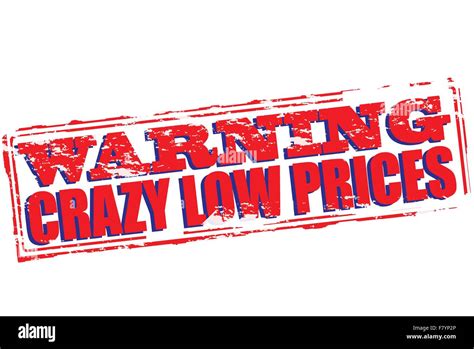 Crazy Low Prices Stock Vector Image And Art Alamy
