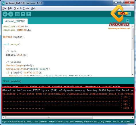 สอนใช้งาน Nodemcu Esp8266 Bmp180 Barometric Sensor เซ็นเซอร์วัดอุณหภูมิ