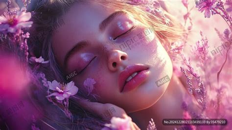 Ai创作图粉红色的梦境 绚丽美体美颜彩妆美妆 高档美容养生梦幻 粉红色的梦 粉色的梦境 闭眼睛美女 粉色的梦想 粉红色梦想 粉色的幻想 粉色梦境 唯美花间美人 美容美妆行业 女性唯美睡姿 美妆