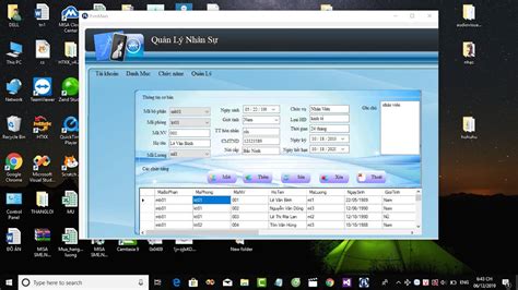 Share Project đồ án Winform C Quản Lý Nhân Sự Full Code Csdl Báo