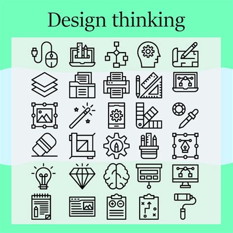 Design Thinking Icon Pack Premium Vector