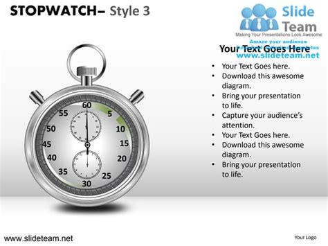 Stopwatch Design 3 Powerpoint Presentation Slides Ppt