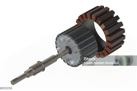 흰색 배경에 격리된 전기 발전기 3d 렌더링을 위한 고정자 및 회전자 0명에 대한 스톡 사진 및 기타 이미지 0명 과학