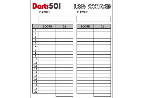 KDP Interior Darts Cricket Score Sheet KDP Templates Ubicaciondepersonas Cdmx Gob Mx