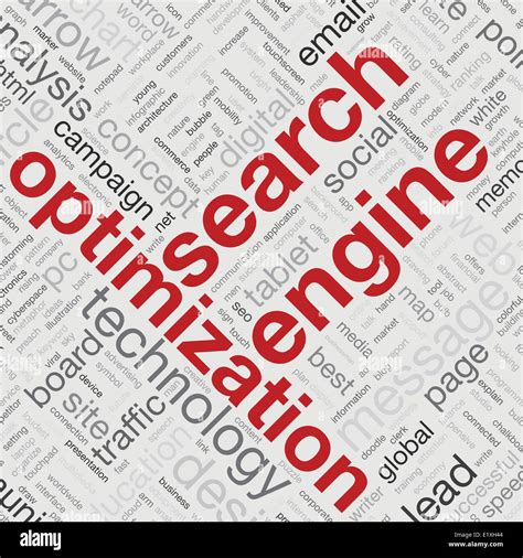 Search Engine Optimization Concept In Word Tag Cloud Vector Stock Vector Image Art Alamy