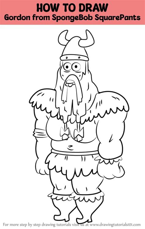 How To Draw Gordon From Spongebob Squarepants Spongebob Squarepants Step By Step