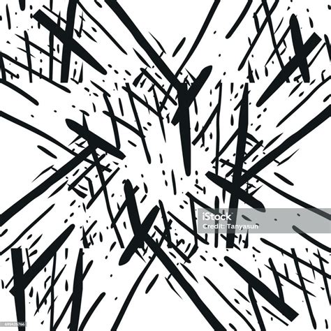 줄무늬 그런 지 흑백 텍스처입니다 Astract 잉크 브러시와 기하학적 완벽 한 패턴입니다 손으로 그린 그림 배경입니다 0명에 대한 스톡 벡터 아트 및 기타 이미지 Istock