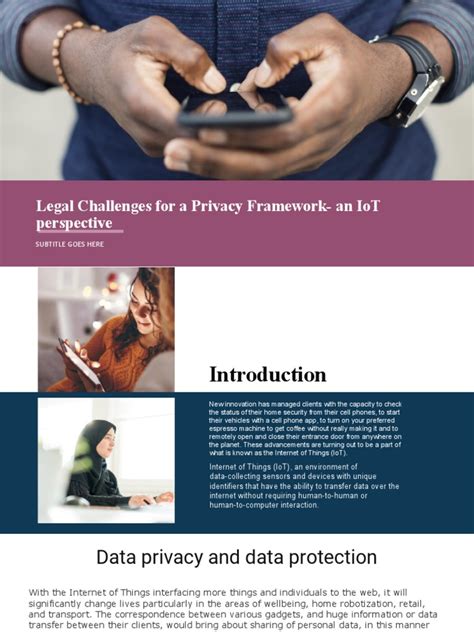 Legal Challenges For A Privacy Framework An Iot Pdf Internet Of Things Product Liability