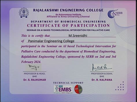 Sreenidhi M On Linkedin Ai Biomedical Seminar Techinnovation Rajalakshmiengineeringcollege