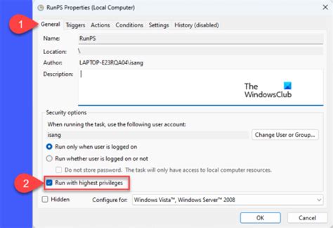How To Run Scheduled Task As Administrator In Windows 1110