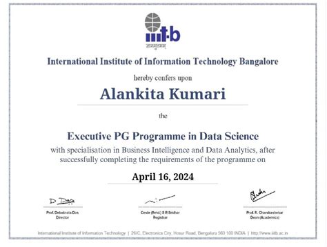 Alankita Kumari On Linkedin Datascience Dataanalytics Iiitbangalore Professionaldevelopment