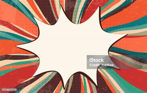 스플래시 또는 스피치 버블 팝 아트 빈티지 복고풍 스타 버스트 만화 스트립 배경 광고 또는 파티를위한 배경 화면 배경 만화 책